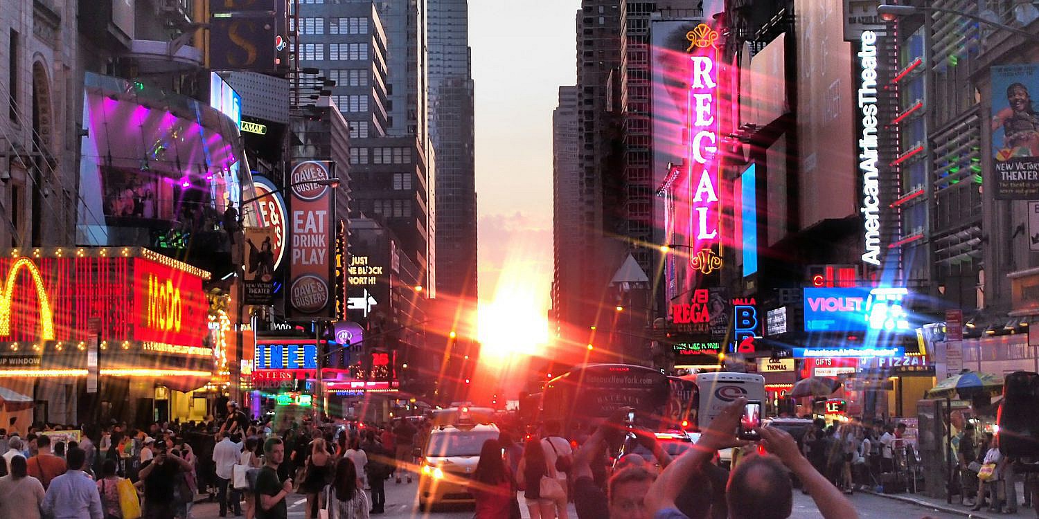 times square sonnenuntergang - Nyc-Info.de